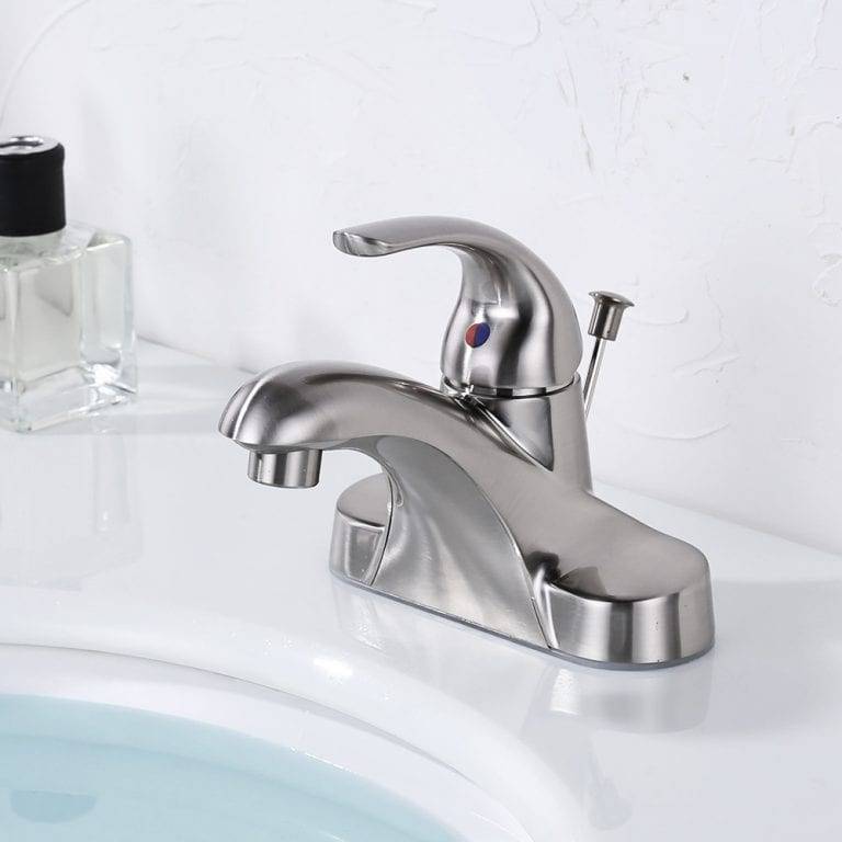 WOWOW Single Hole 4 Inch Centerset Bathroom Sink Faucet