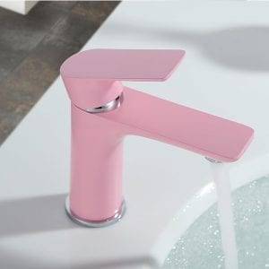 WOWOW Pink Bathroom Sink Faucet