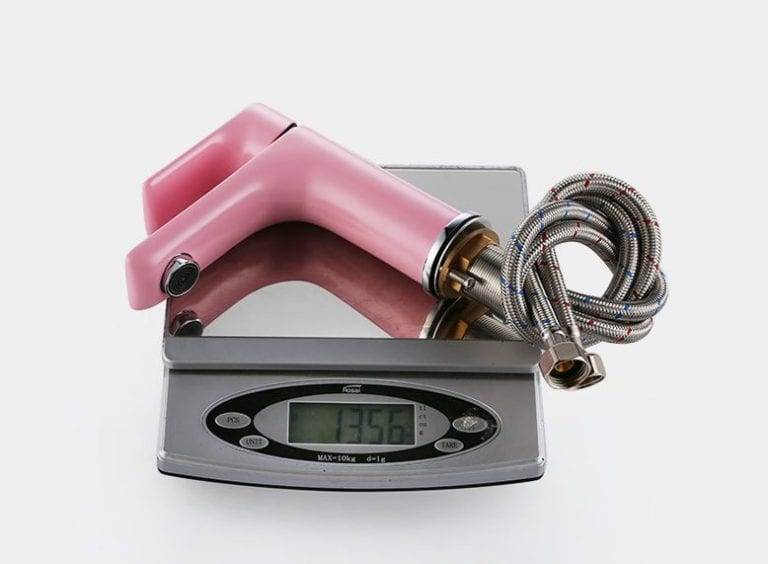 WOWOW Pink Bathroom Sink Faucet