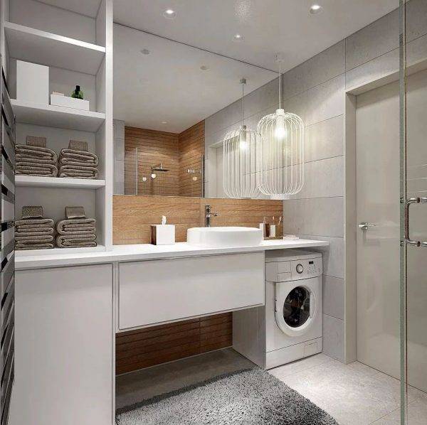How To Put The Washing Machine In The Bathroom Of 5 Square Meters? 35 ...