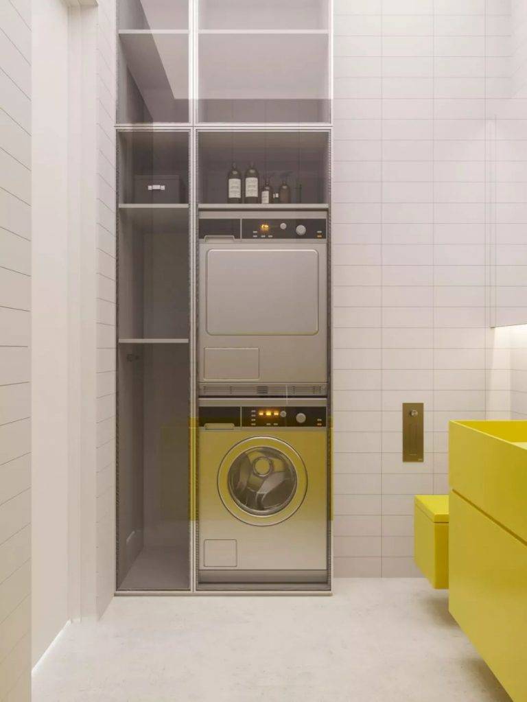 How To Put The Washing Machine In The Bathroom Of 5 Square Meters? 35 ...