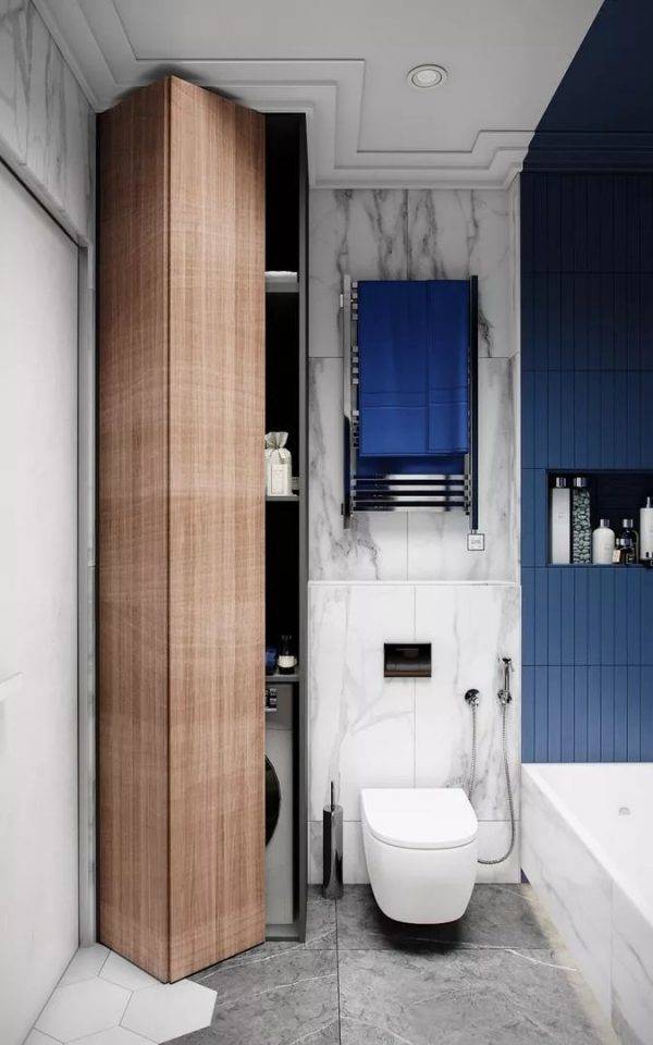 How To Put The Washing Machine In The Bathroom Of 5 Square Meters? 35 ...