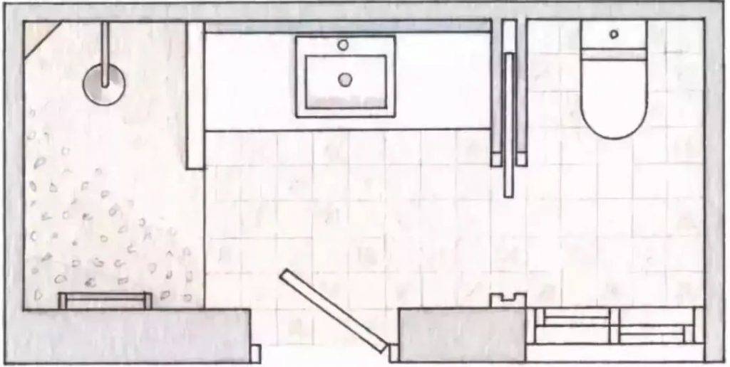 Rectangular, Square Bathroom, How To Layout? Try This Layout, Not A ...