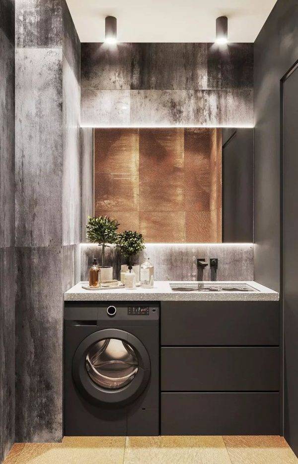 How To Put The Washing Machine In The Bathroom Of 5 Square Meters? 35 ...