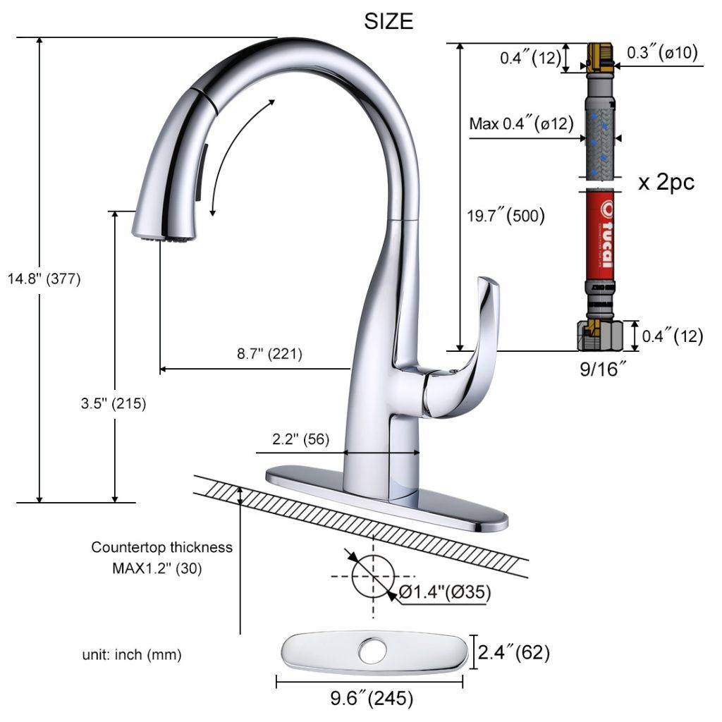 Chrome Gooseneck Spout Kitchen Faucet at Kaitlyn Corkill blog