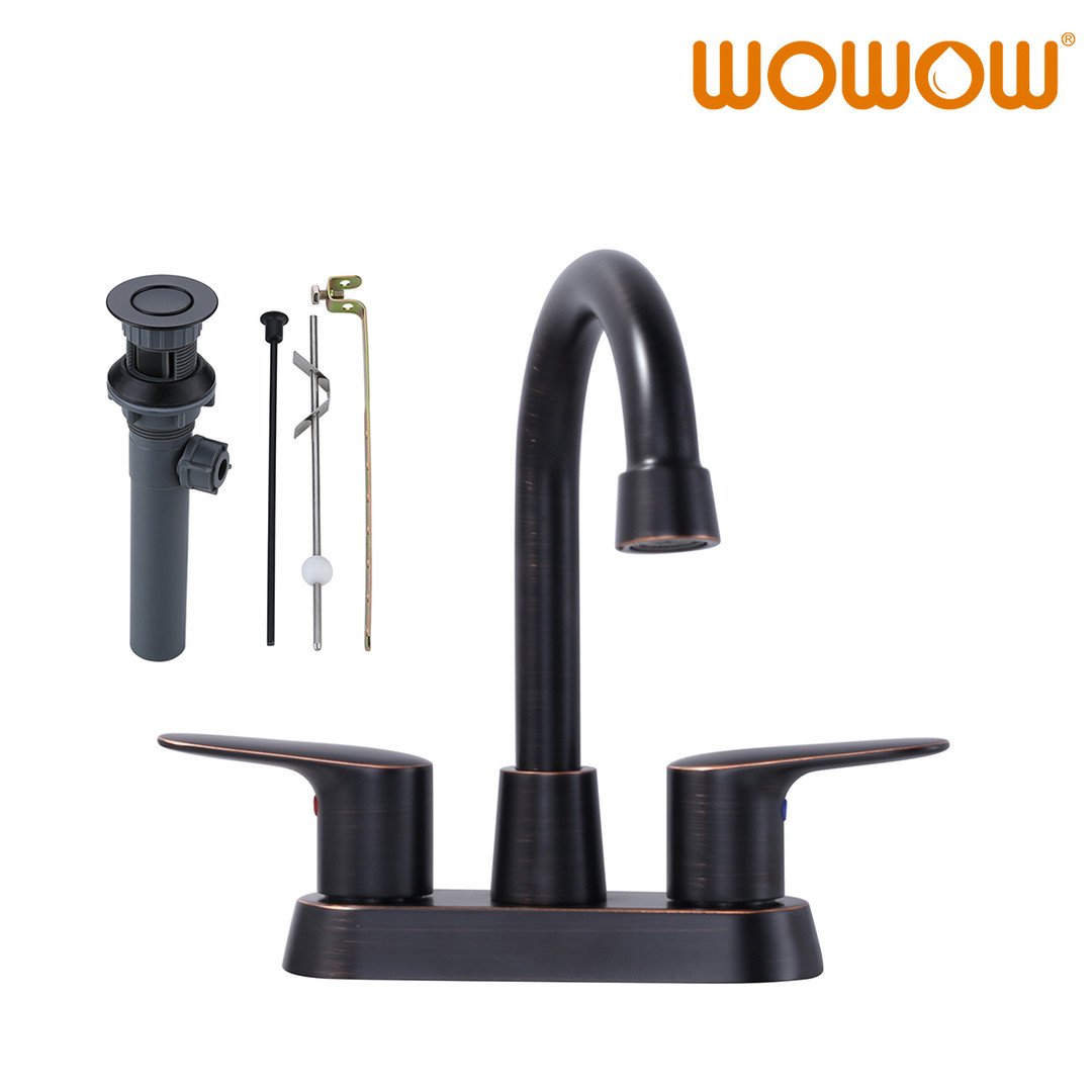 Bathroom Sink Faucets | Double Handle Bathroom Faucets -WOWOW Faucets